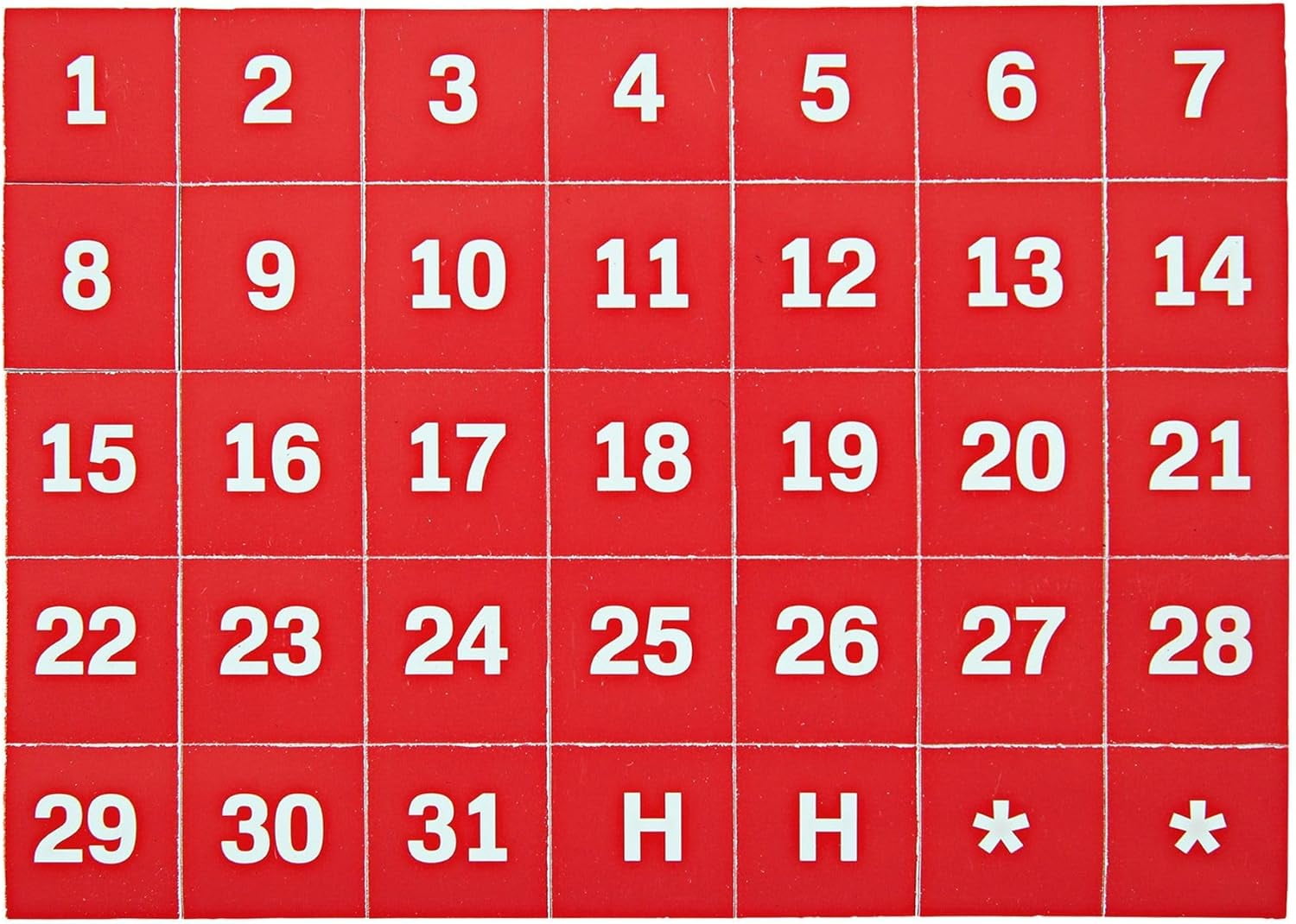 Magnetic 1-31 Calendar Board Numbers, Set of 35-1" Calendar Dates ...