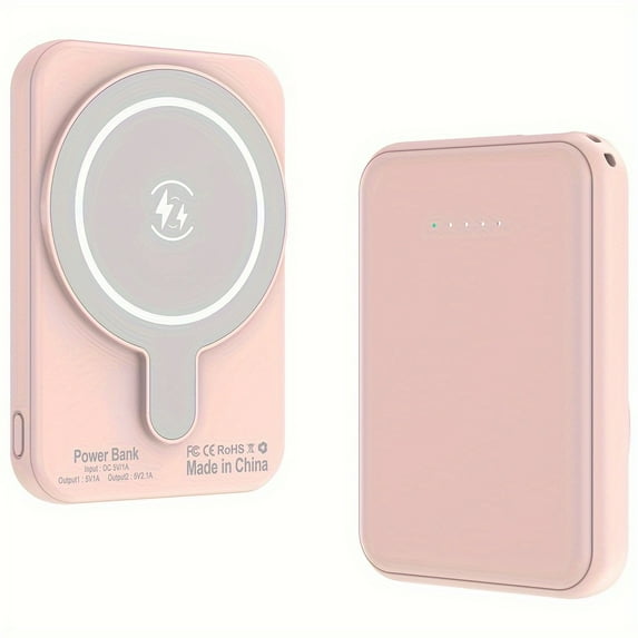 Magnetic 10000mAh Wireless Power Bank, Fast Portable Charger with Dual ...