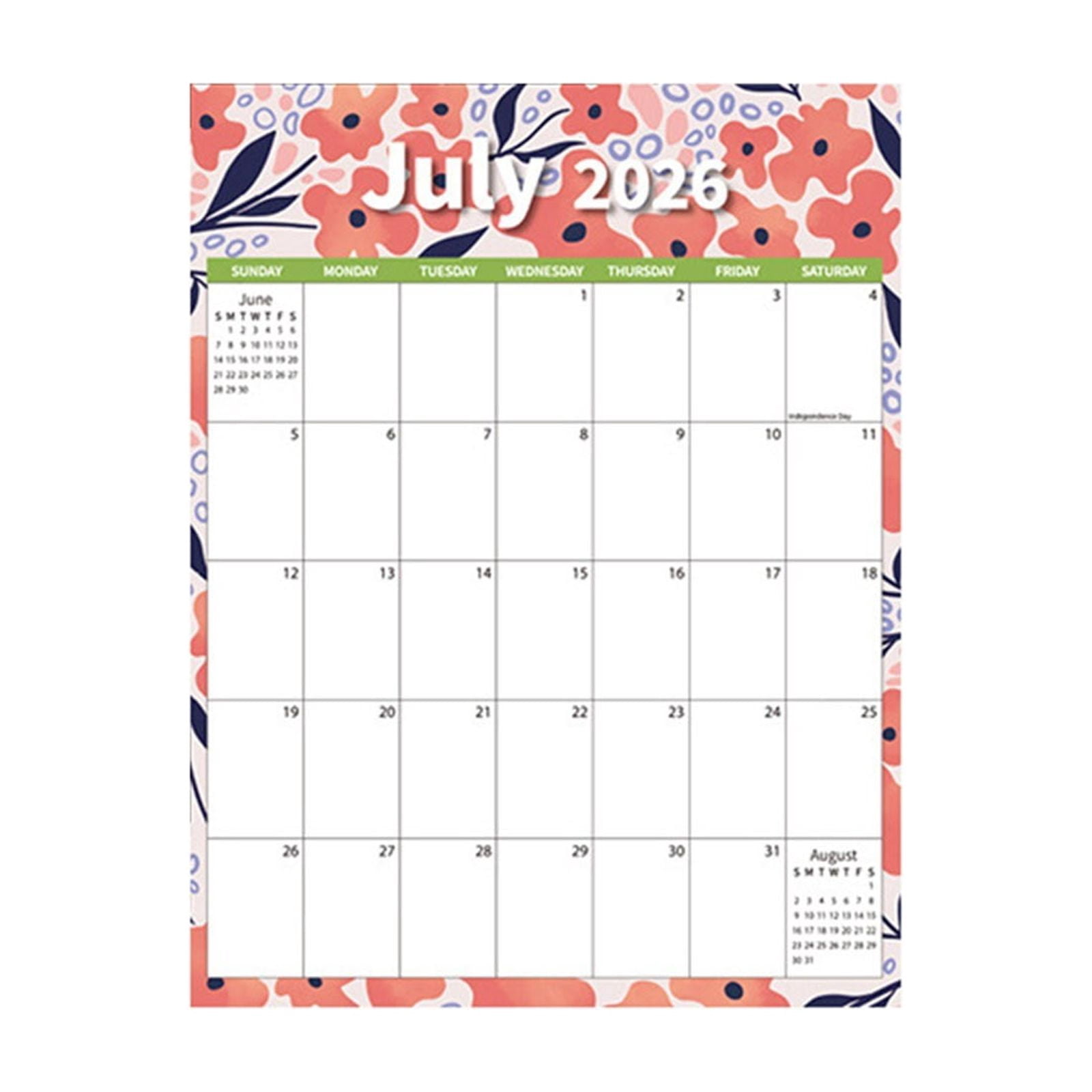 Magnetic 18-Month Calendar for Refrigerator, Family Planning & Office ...