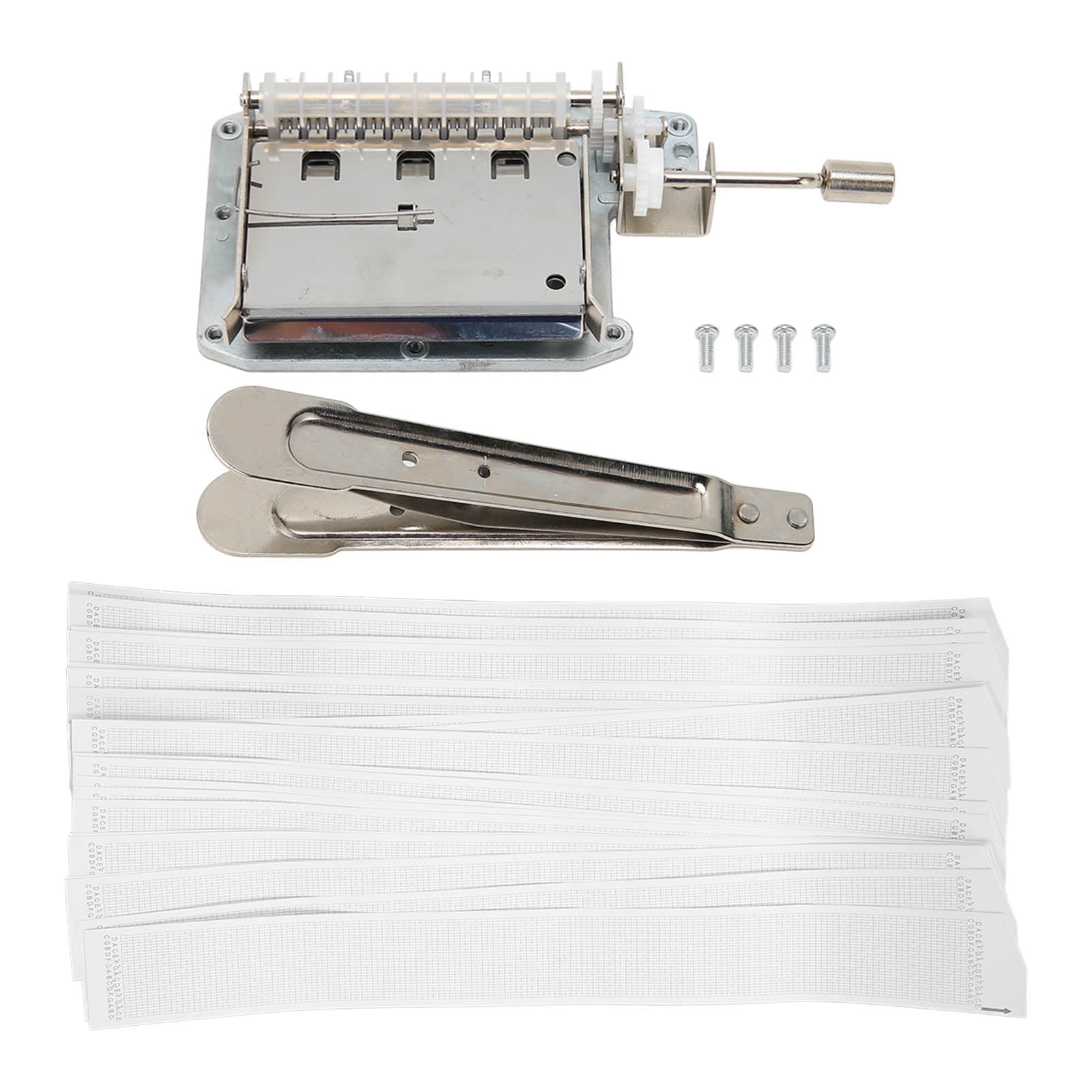 Magnetic 30-Note Zinc Alloy Music Box Movement, 20-Blank Strip Tapes ...