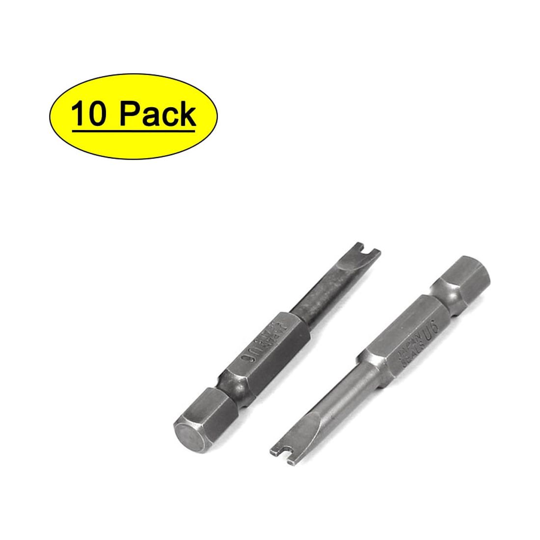 Magnetic 4.5mm Tip U6 Metal U Shaped Screwdriver Bits Gray 10pcs ...