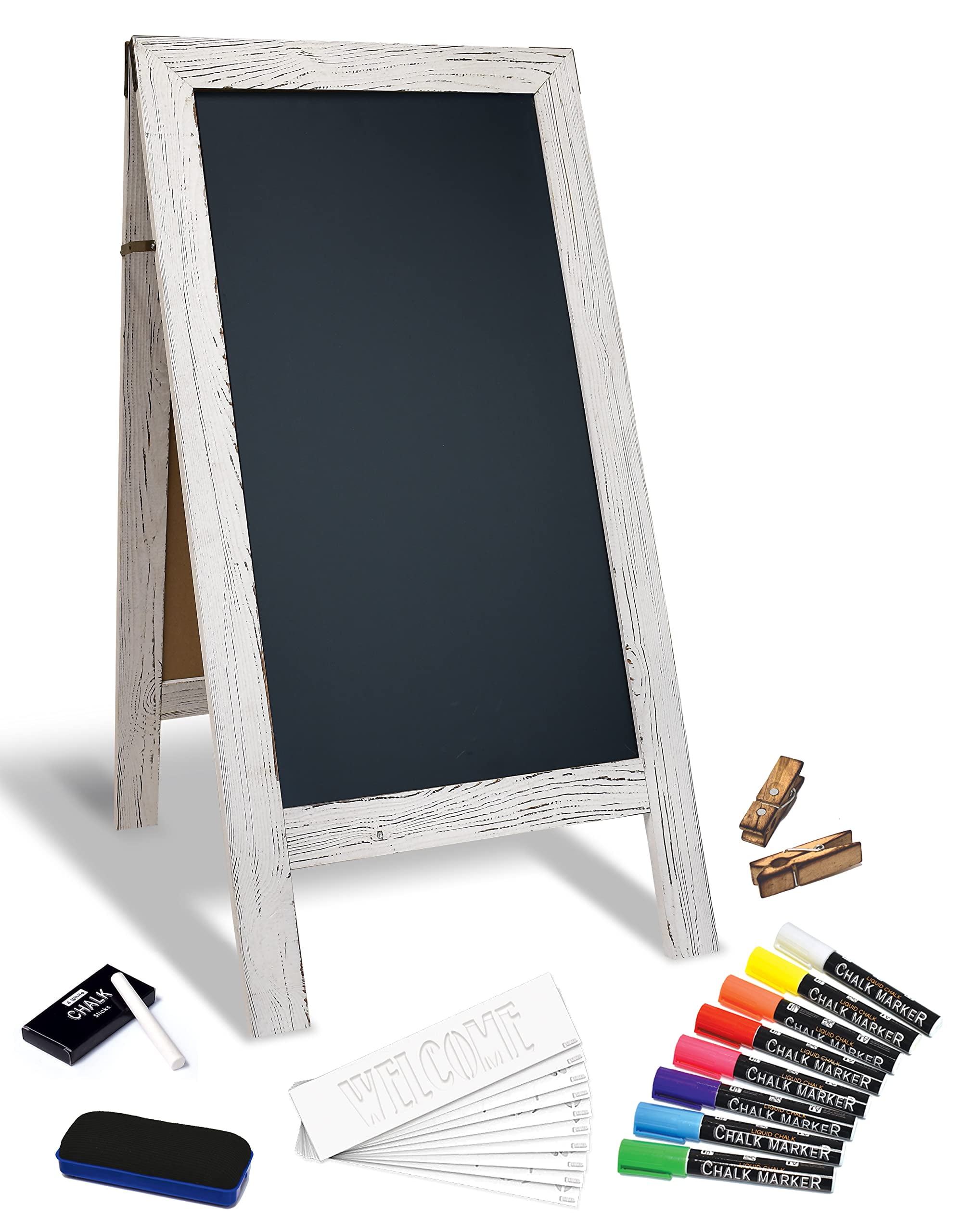 Magnetic A-Frame Chalkboard Sign, Extra Large 20" x 40", Standing ...