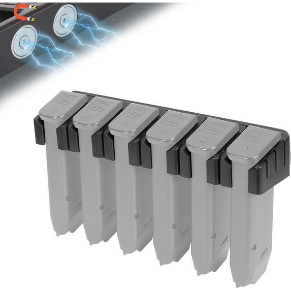 Magnetic ABS 6 Standard Double Stack Mag Rack Wall Mount, Wall Magazine ...