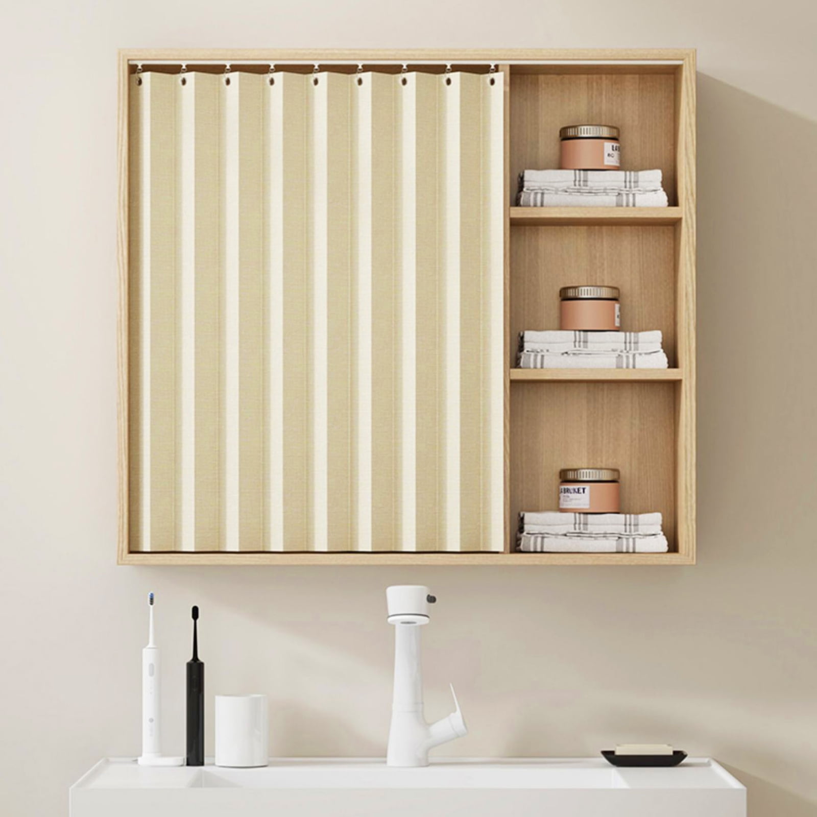 Magnetic Accordion Pleated Folding Curtain For Bathroom Cabinet,Closet ...
