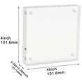 Magnetic Acrylic Photo Frame Free-Standing Clear Desktop Floating ...