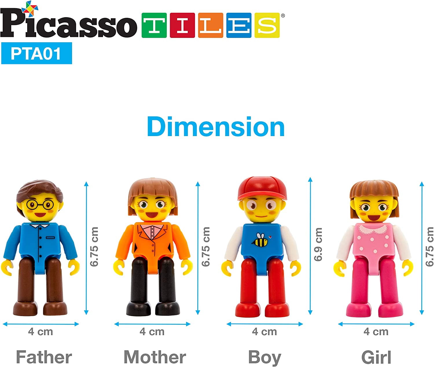 Magnetic Action Figures + Activity Center Table, 4 Family Add-on STEM ...