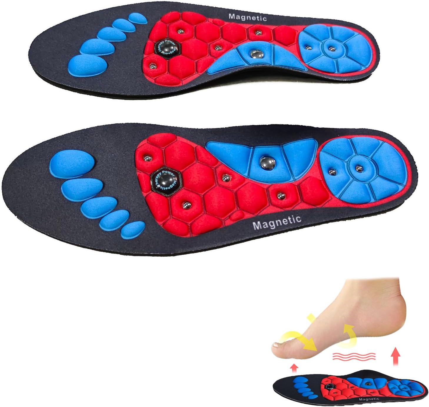 Magnetic Acupressure Insoles for Women Men, 2024 New Acupressure ...
