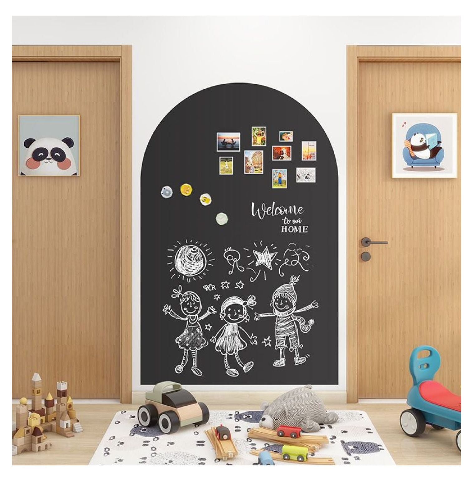 Magnetic Adsorption 118 * 90cm Arch Blackboard Wall Stickers Home ...