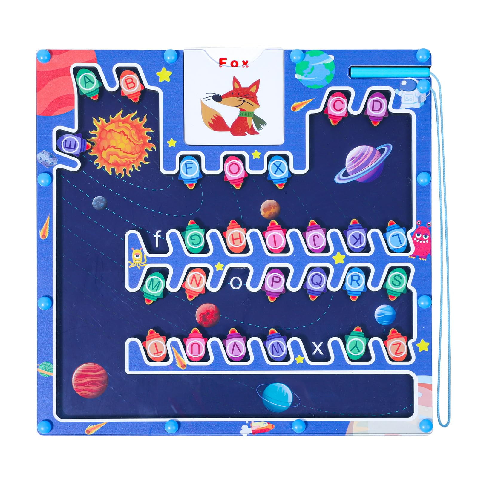 Magnetic Alphabet Maze, Letter MMF7 Match Game, Fine Motor Toy for 3 4 ...