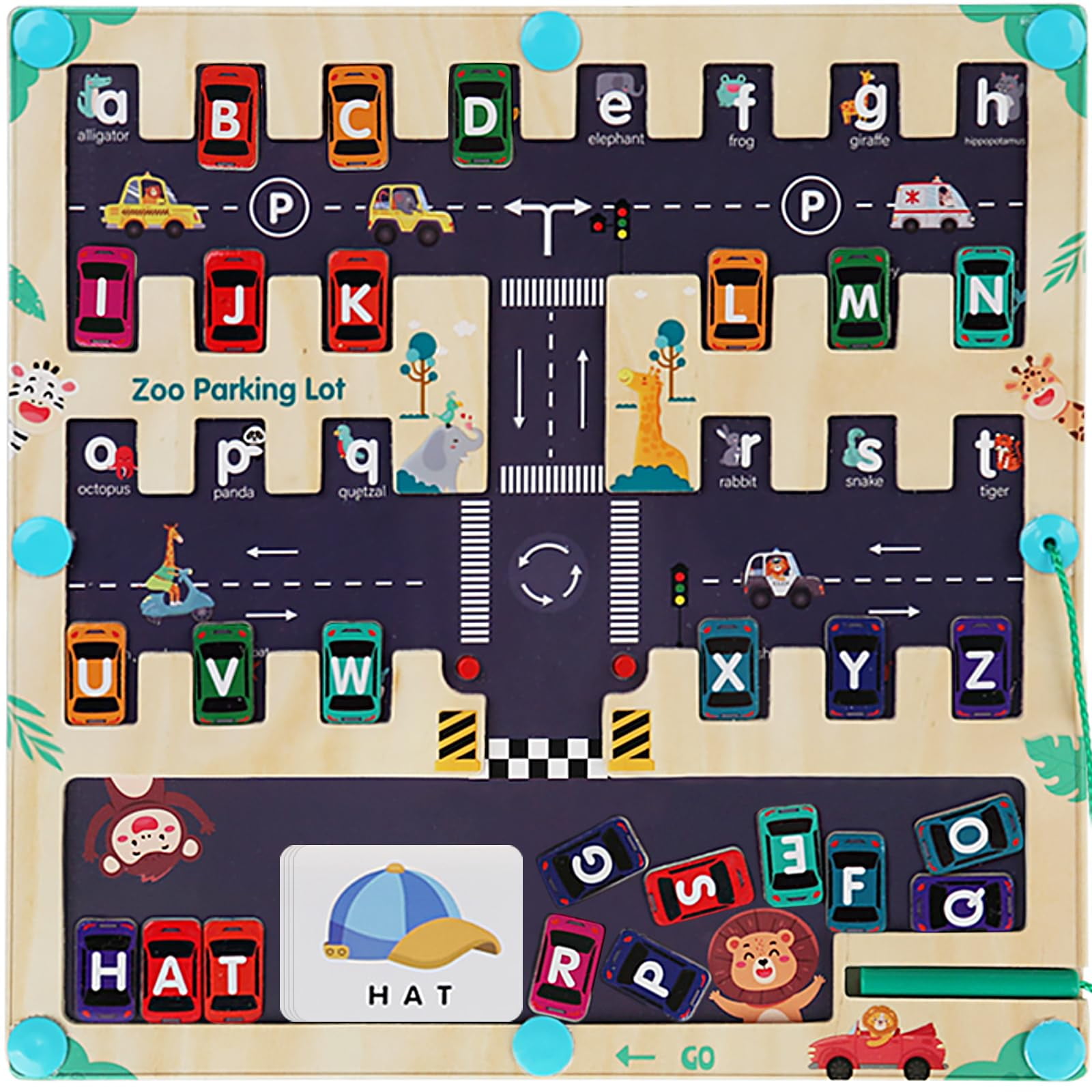 Magnetic Alphabet Maze Letter OIF8 Board, Montessori ABC Alphabet Fine ...