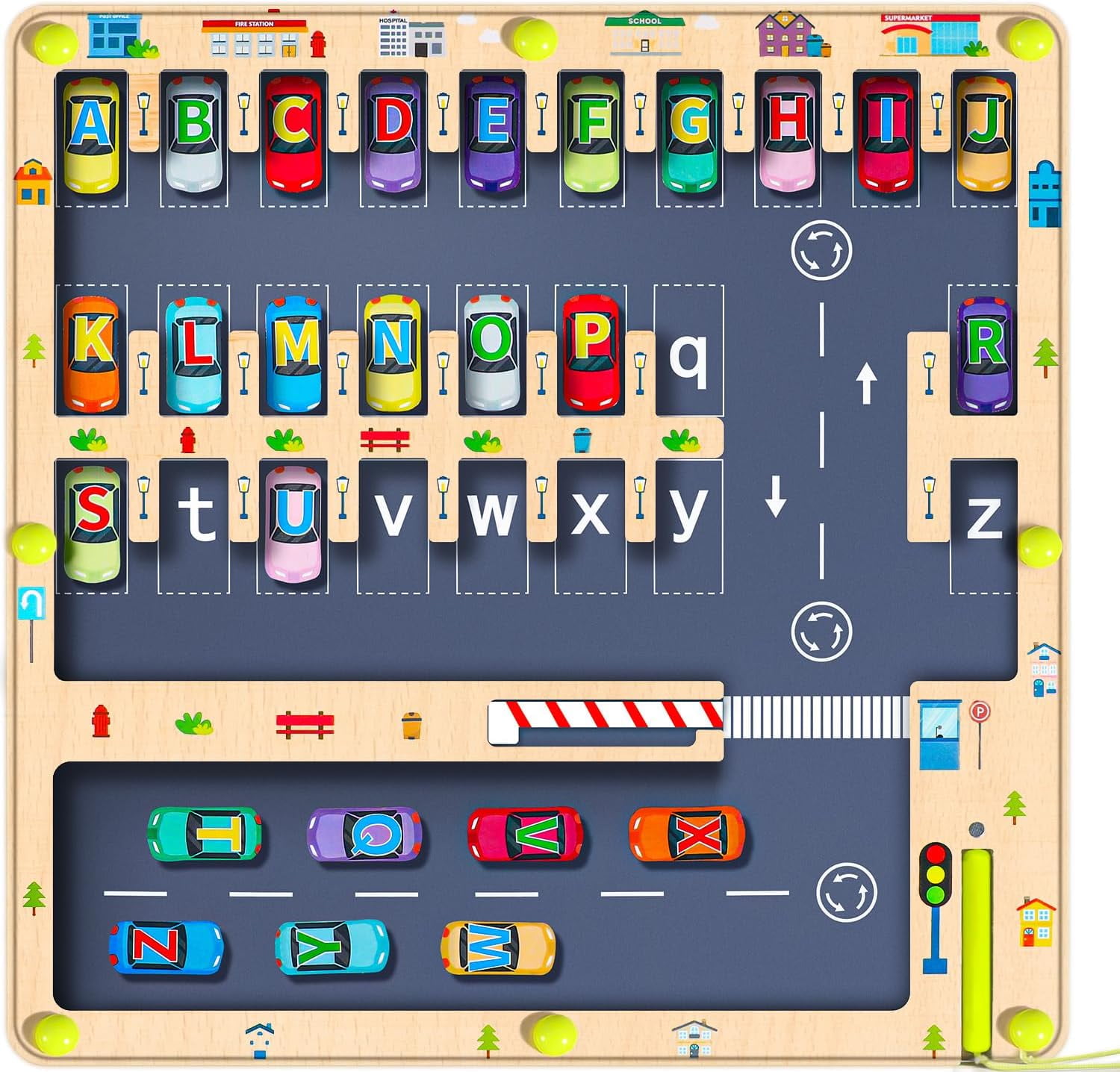 Magnetic Alphabet Maze Letter Puzzle Board, Montessori Toys for 2 3 4 5 ...