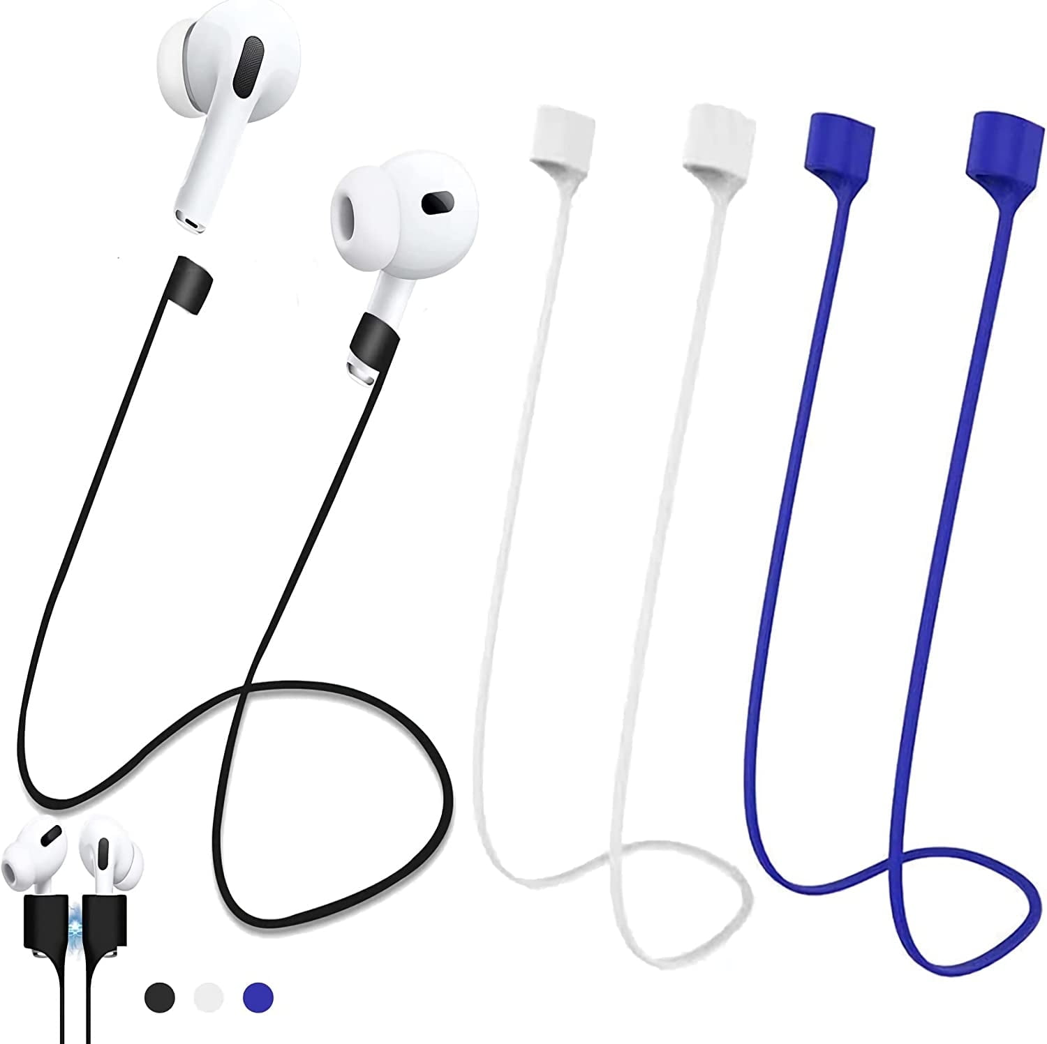 Magnetic Anti-Lost Straps for AirPods Accessory, Colorful Soft Silicone ...