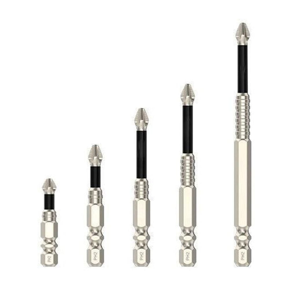 Magnetic Anti-Slip Phillips Screwdriver Bit Set, 1/4 Inch Hex Shank for ...
