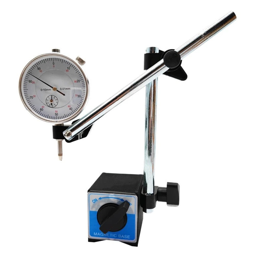 Magnetic Base Dial Indicator 010mm Gauge with Fine Adjustment Features - Walmart.com