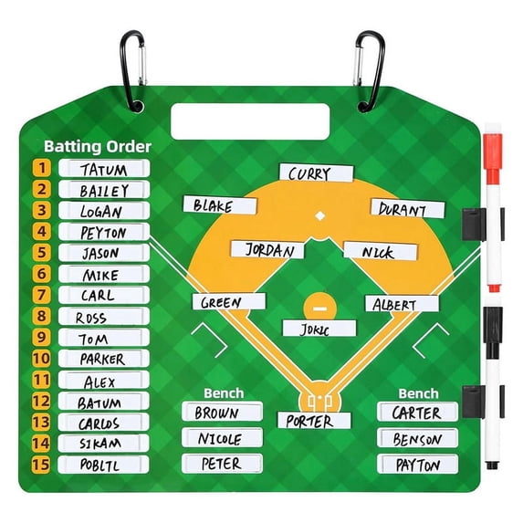 Magnetic Baseball Lineup Board, Dry EraseCoach Lineup Board, Reusable ...