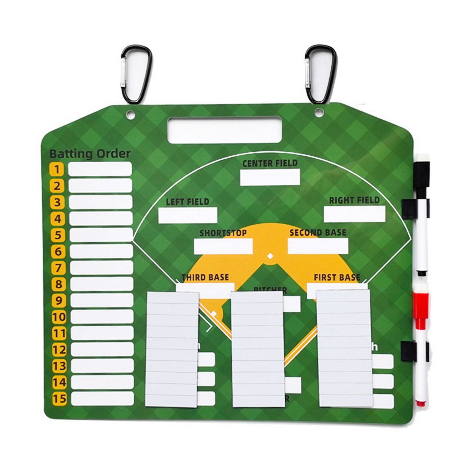 Magnetic Baseball Lineup Board for Coaches Softball Lineup Cards Marker ...