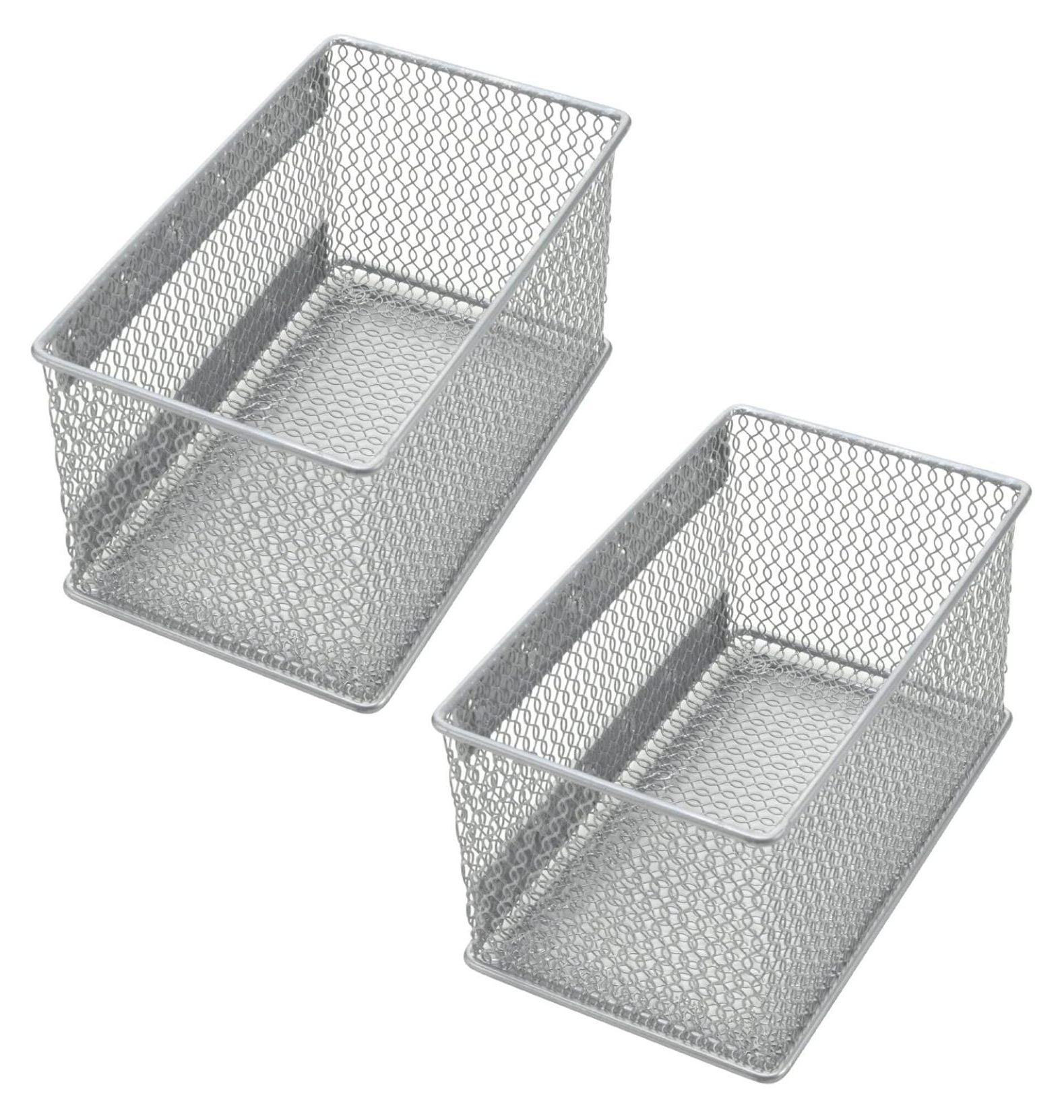 Magnetic Basket Storage Organizer with 16 Strong Magnets for Metal Desk ...