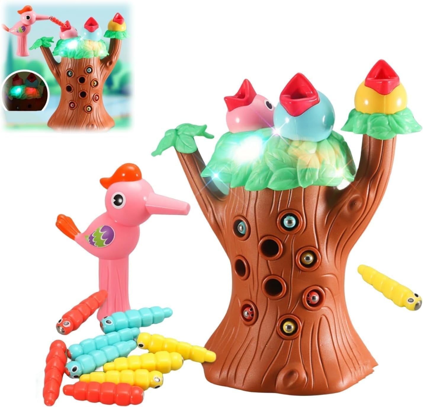 Magnetic Bird Feeding Game Toys, Magnetic People Figures for Kids ...