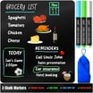 CHALKY CROWN Magnetic Whiteboard Dry Erase Menu Board for Fridge with 4 ...