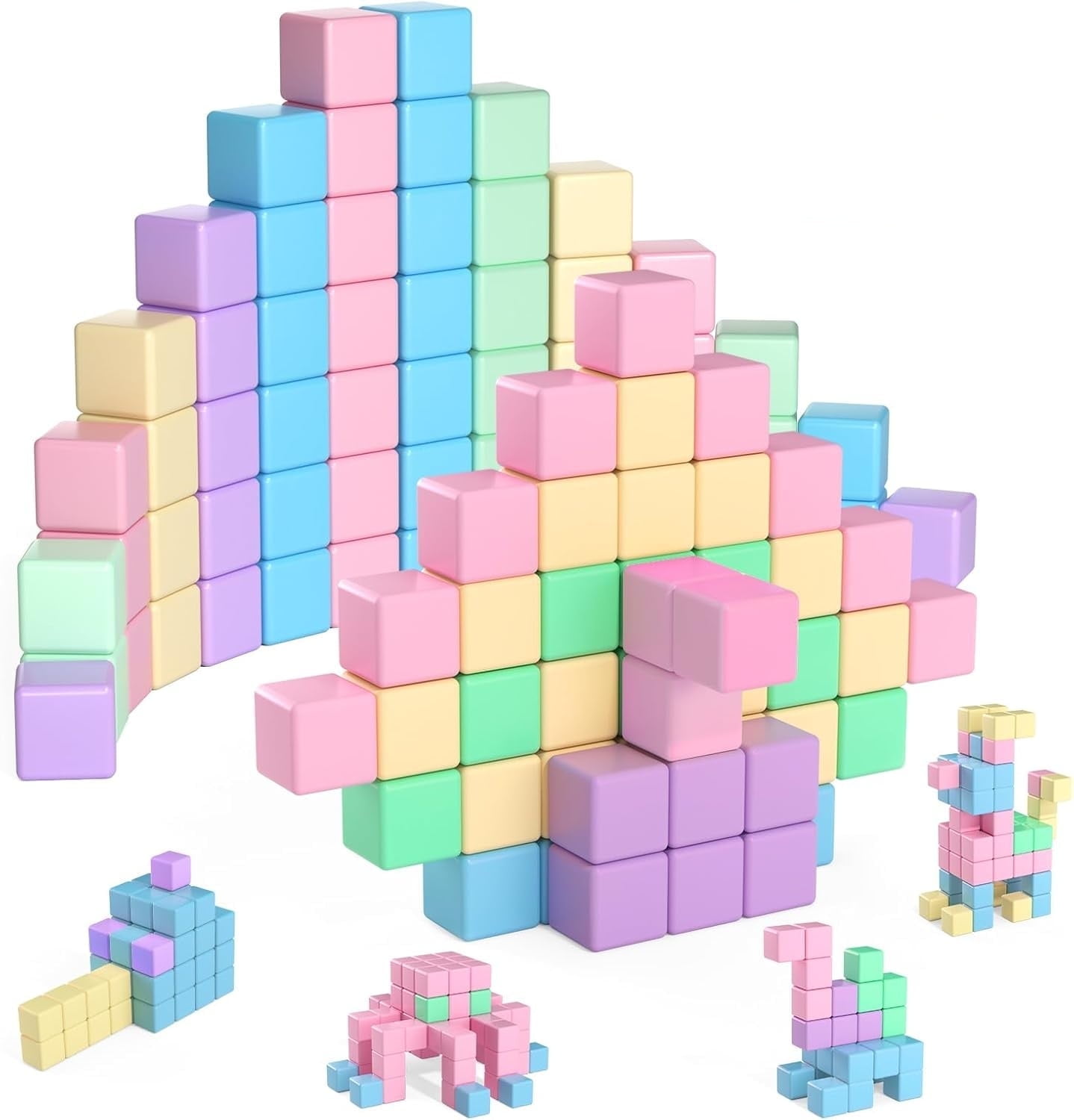Magnetic Blocks,0.8 inch Magnetic Building Block,Color Magnetic Cubes ...