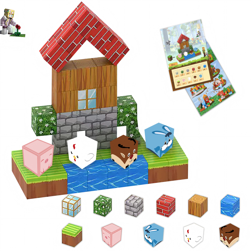 Magnetic Blocks-100PCS Magnetic Building Blocks Magnetic Tiles Stacking ...