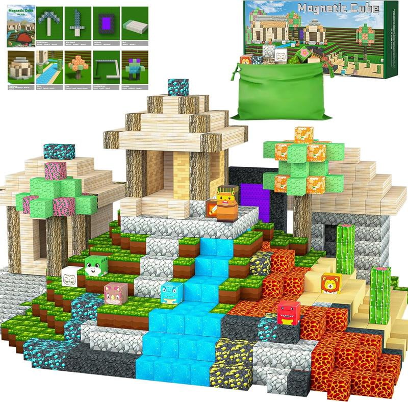 Magnetic Blocks-104PCS Magnetic BuildingBlocks Magnetic Tiles Stacking ...