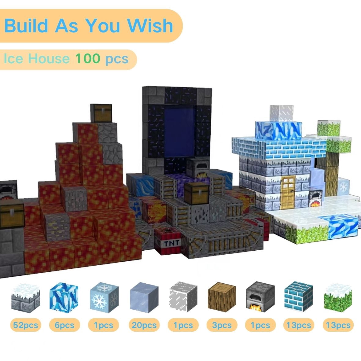Magnetic Blocks - Build Mine Magnet World Magic Portal Set: STEM ...