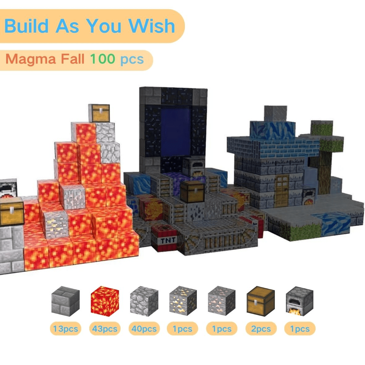 Magnetic Blocks - Build Mine Magnet World Magic Portal Set, STEM ...