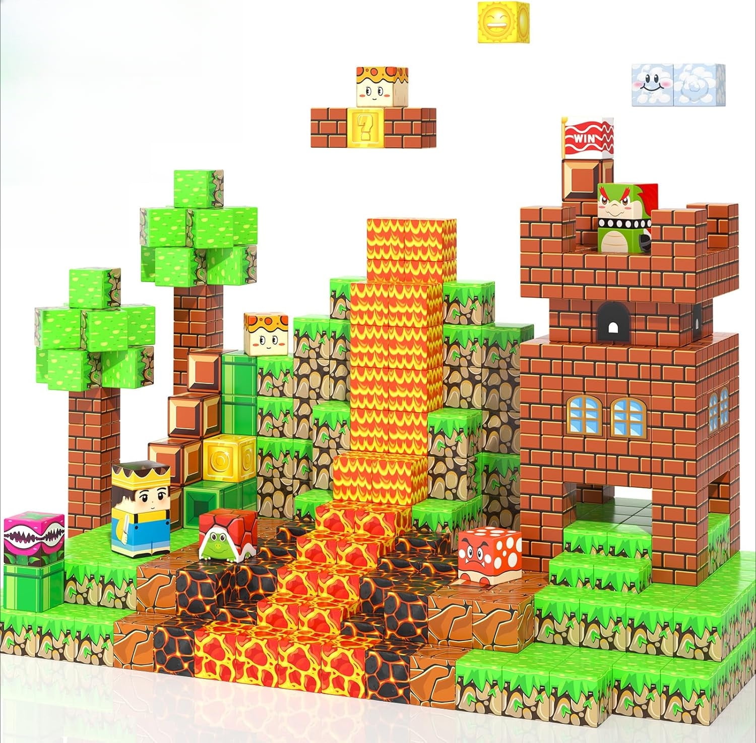 Magnetic Blocks - Build Mineral Magnet World Children's Game Magnet ...