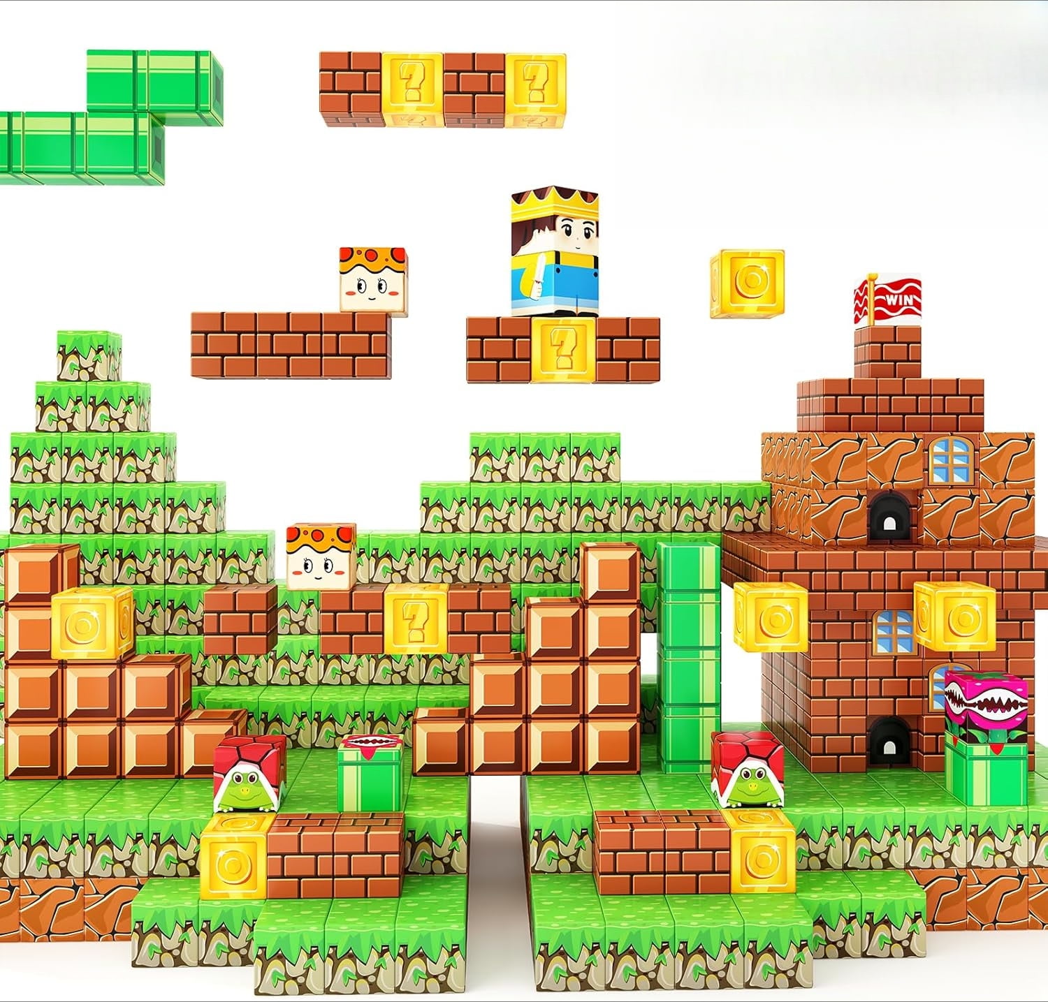 Magnetic Blocks - Build Mineral Magnet World Children's Game Magnet ...