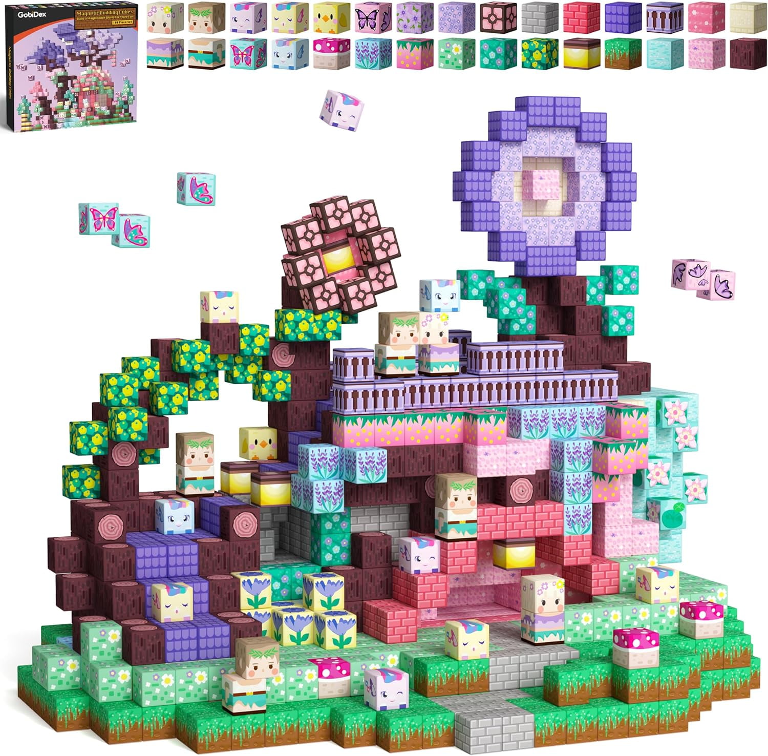 Magnetic Blocks Kids Toys for Boys Girls 3+, Build MagWonder World with Zomblock Magnets Cubes ...