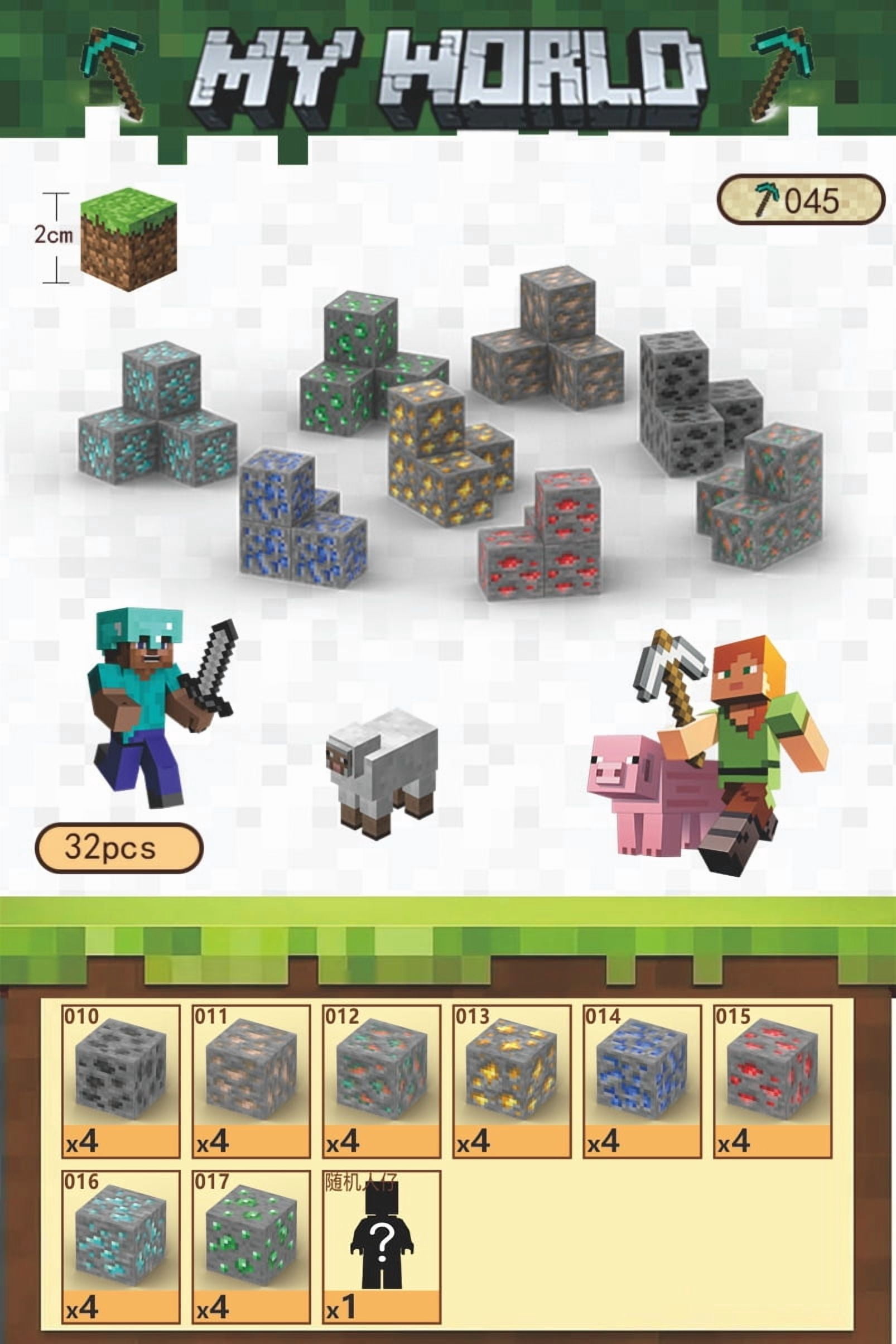 Magnetic Blocks - Minecraft Building Blocks 32Pcs - Construction Toys ...