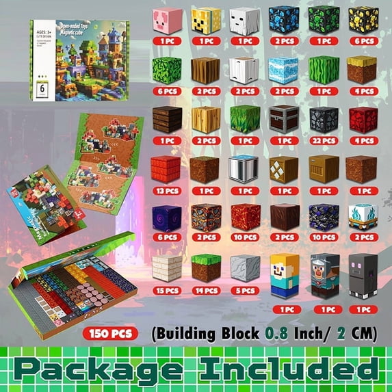 Magnetic Blocks - Minecraft Building Blocks - Building play for ...