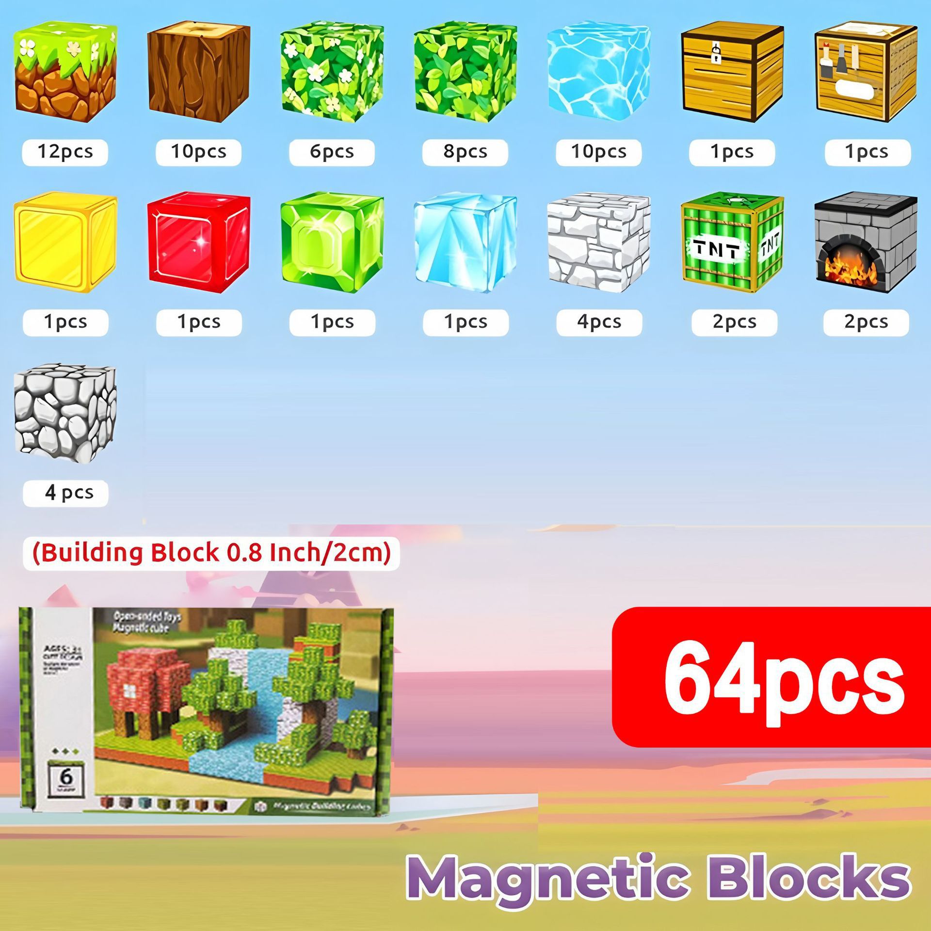Magnetic Blocks - Minecraft Building Blocks - Building play for ...