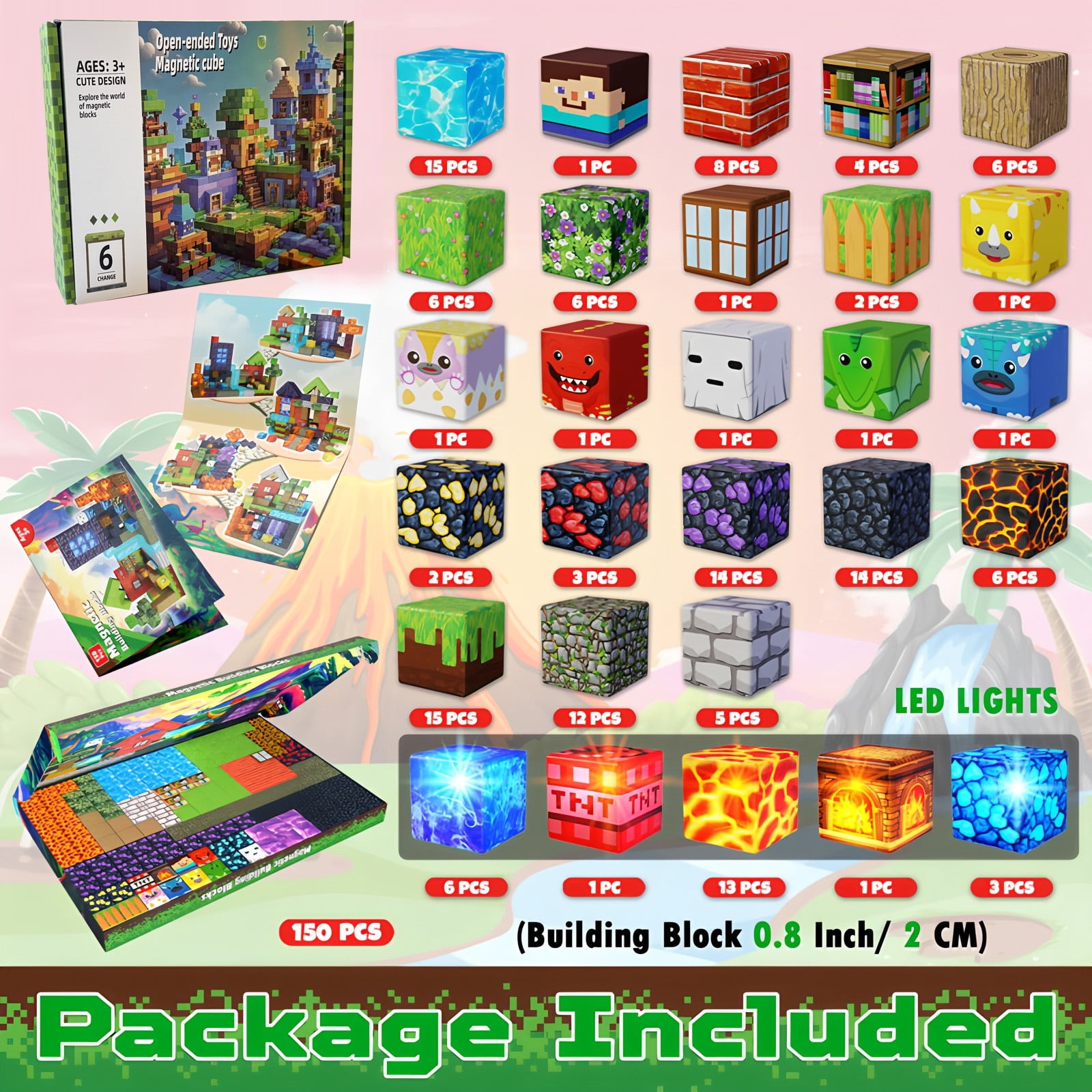 Magnetic Blocks - Minecraft Building Blocks - Building play for ...