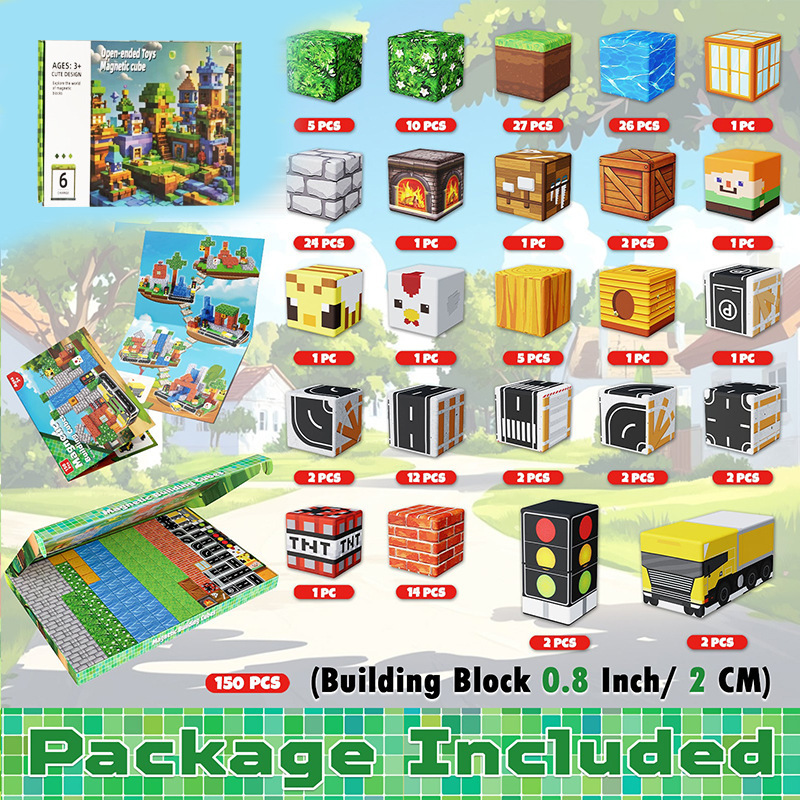 Magnetic Blocks - Minecraft Building Blocks - Building play for ...