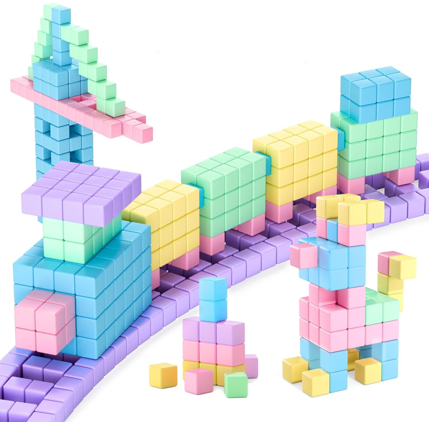 Magnetic Blocks,Mini Magnetic Building Blocks,80 Pcs Magnetic Cubes for ...