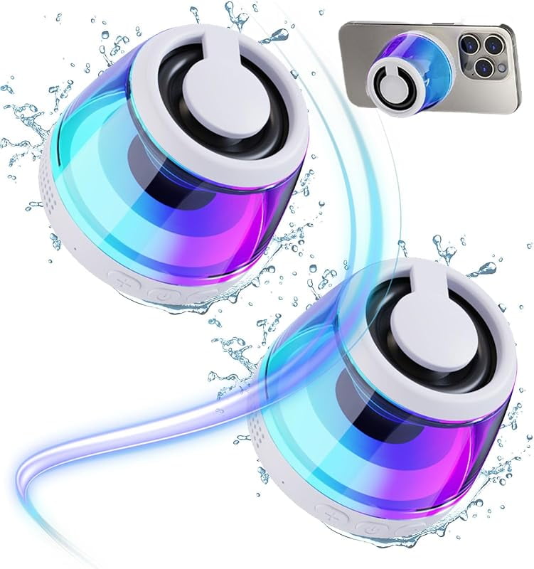 Magnetic Bluetooth speaker, portable Bluetooth speaker with RGB light ...