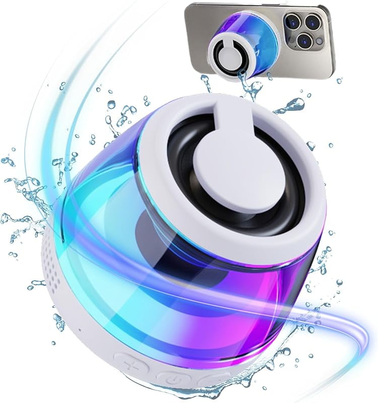 Magnetic Bluetooth speaker, portable Bluetooth speaker with RGB light ...