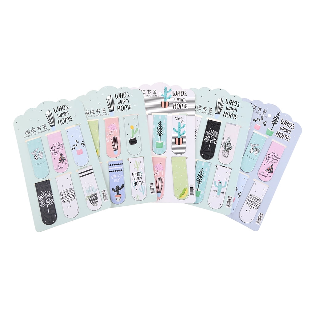 Magnetic Bookmarks Cute Book Mark Stationery Reading Accessories Paper ...