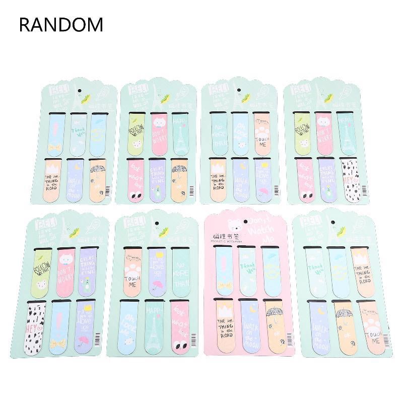 Magnetic Bookmarks Cute Book Mark Stationery Reading Accessories Paper ...