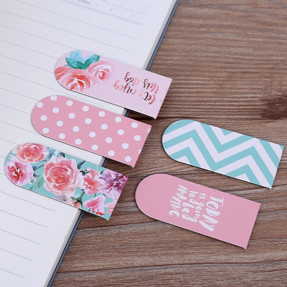 Magnetic Bookmarks Magnet Page Markers, 10 PCS Magnetic Page Clip for ...