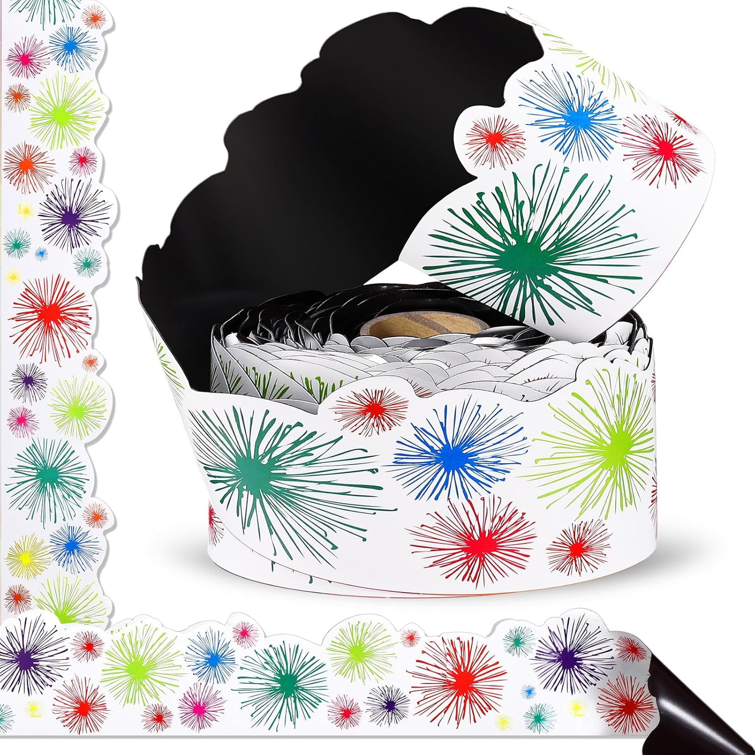 Magnetic Borders for Bulletin Board Decoration, Colorful Pom Pom ...