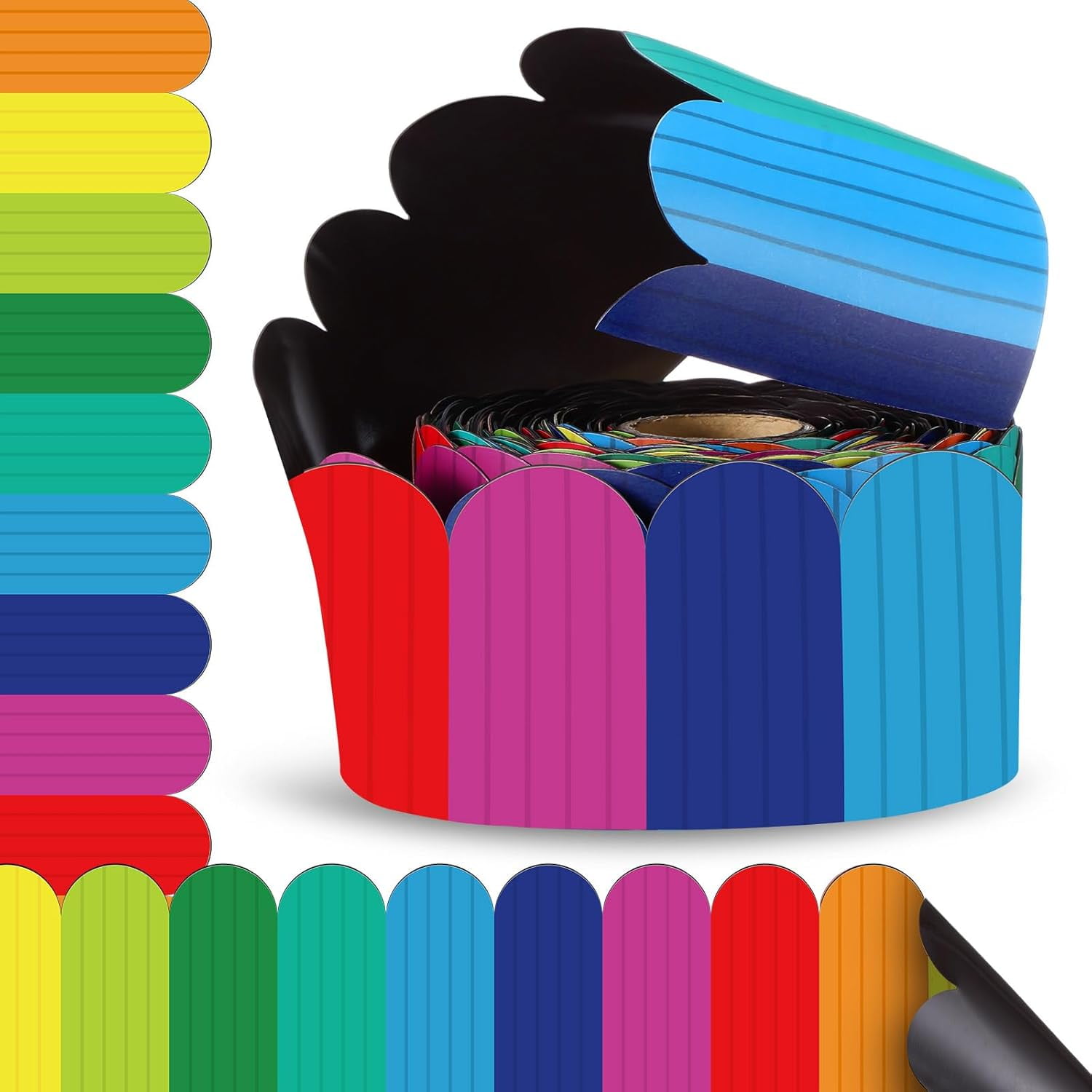 Magnetic Borders for Bulletin Board Decoration, Colorful Stripes ...