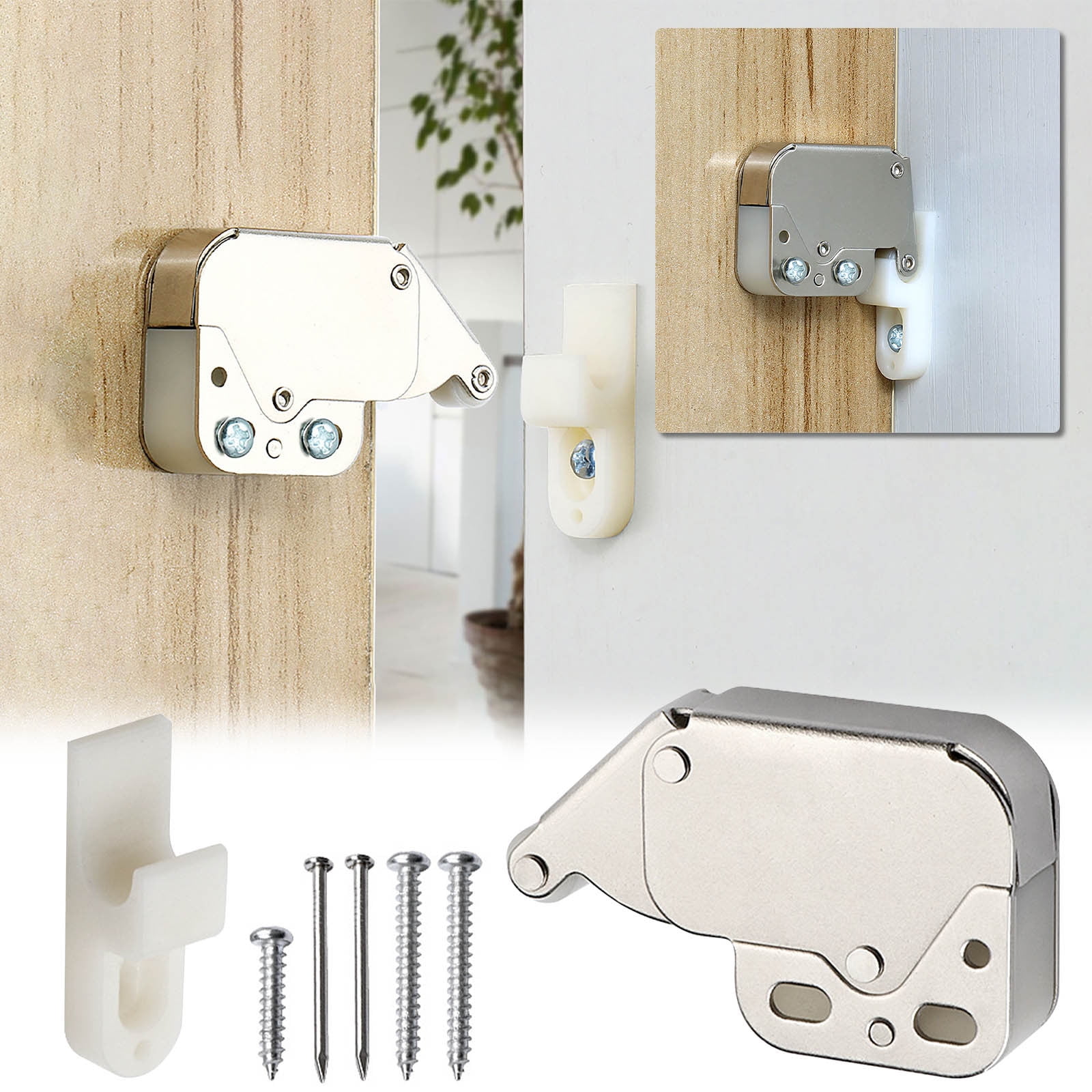 Magnetic Bounce Lock, Self-Closing Cabinet Lock with Built-In Clip ...