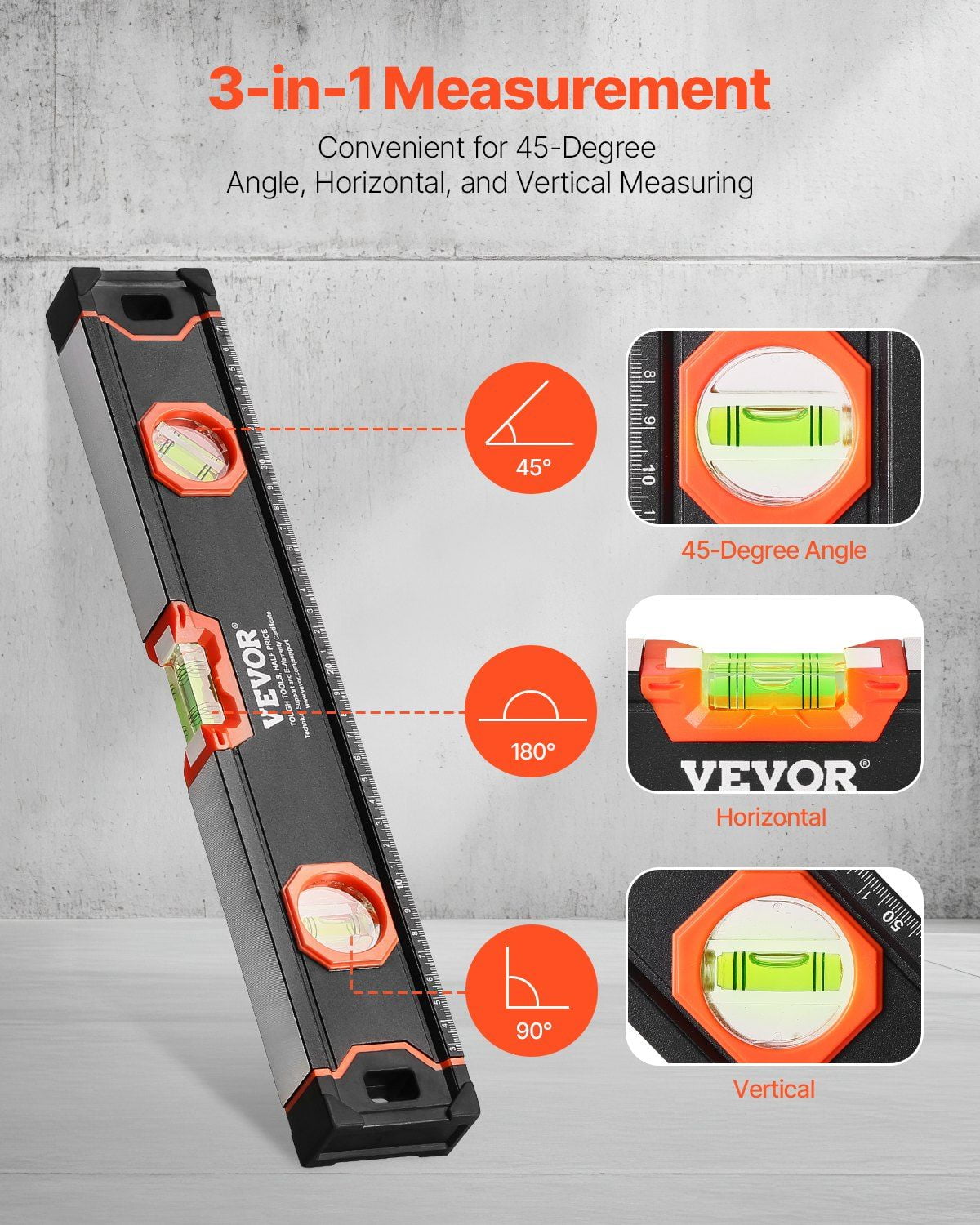 Magnetic Box Level Set 6-Piece (78/48/32/24/16/10 Inch) - Torpedo Level ...