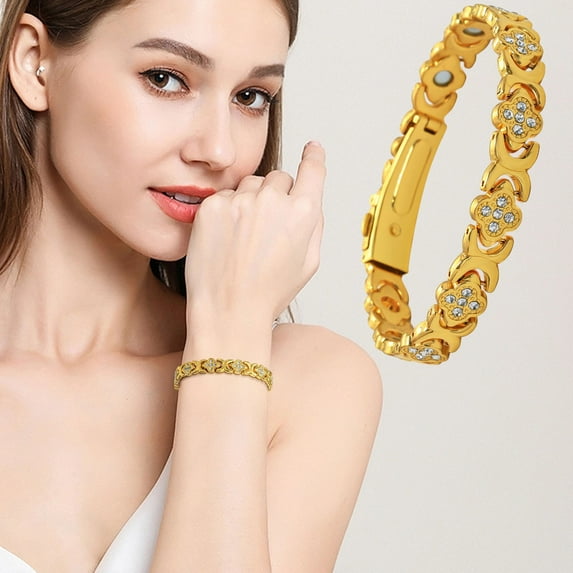 Magnetic Bracelet, Women's Pure Copper Four-Leaf Clover Bracelet, Ultra ...