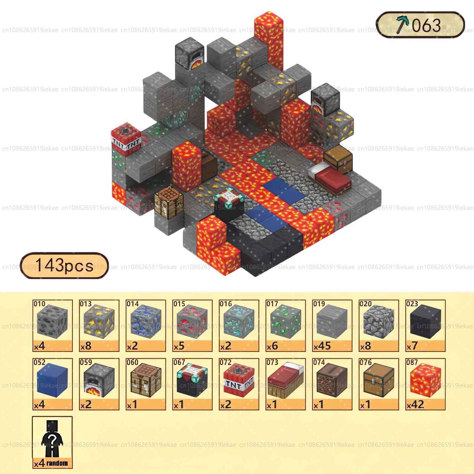 Magnetic Building Block Magnet Cube Mine World Set for Boy Girl Kid Age ...