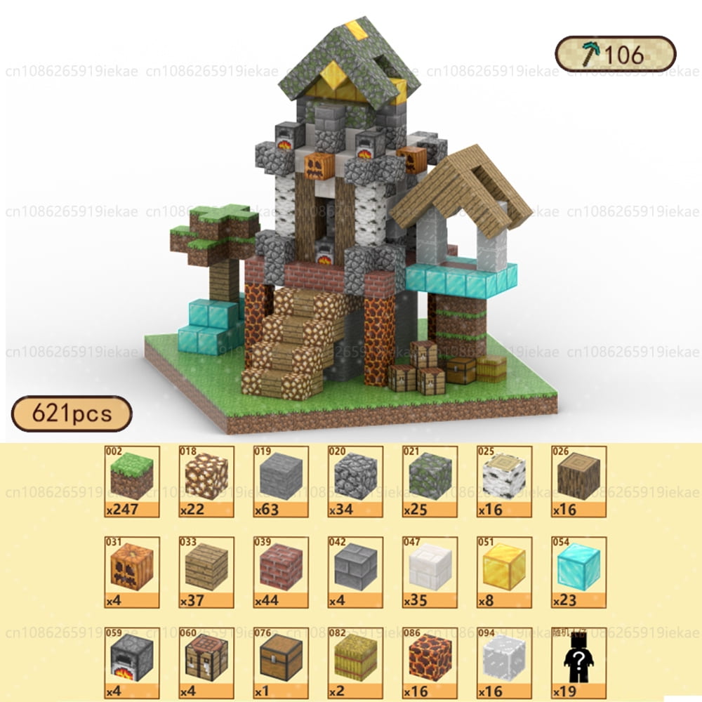 Magnetic Building Block Magnet Cube Mine World Set for Boy Girl Kid Age ...