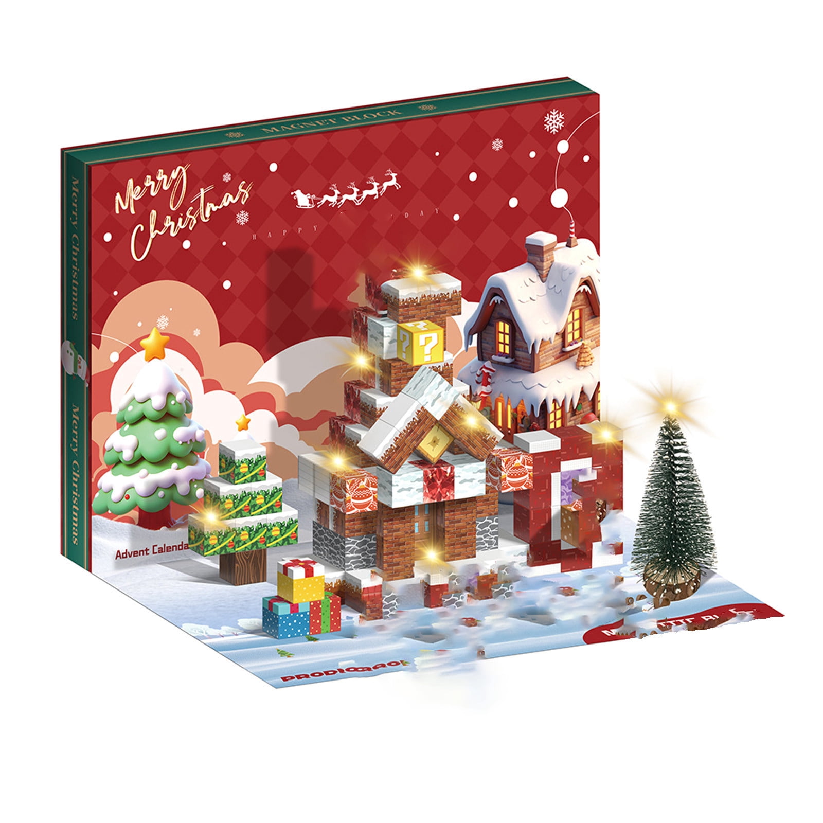 Magnetic Building Blocks, Christmas Countdown Calendar, Assembly Toy ...